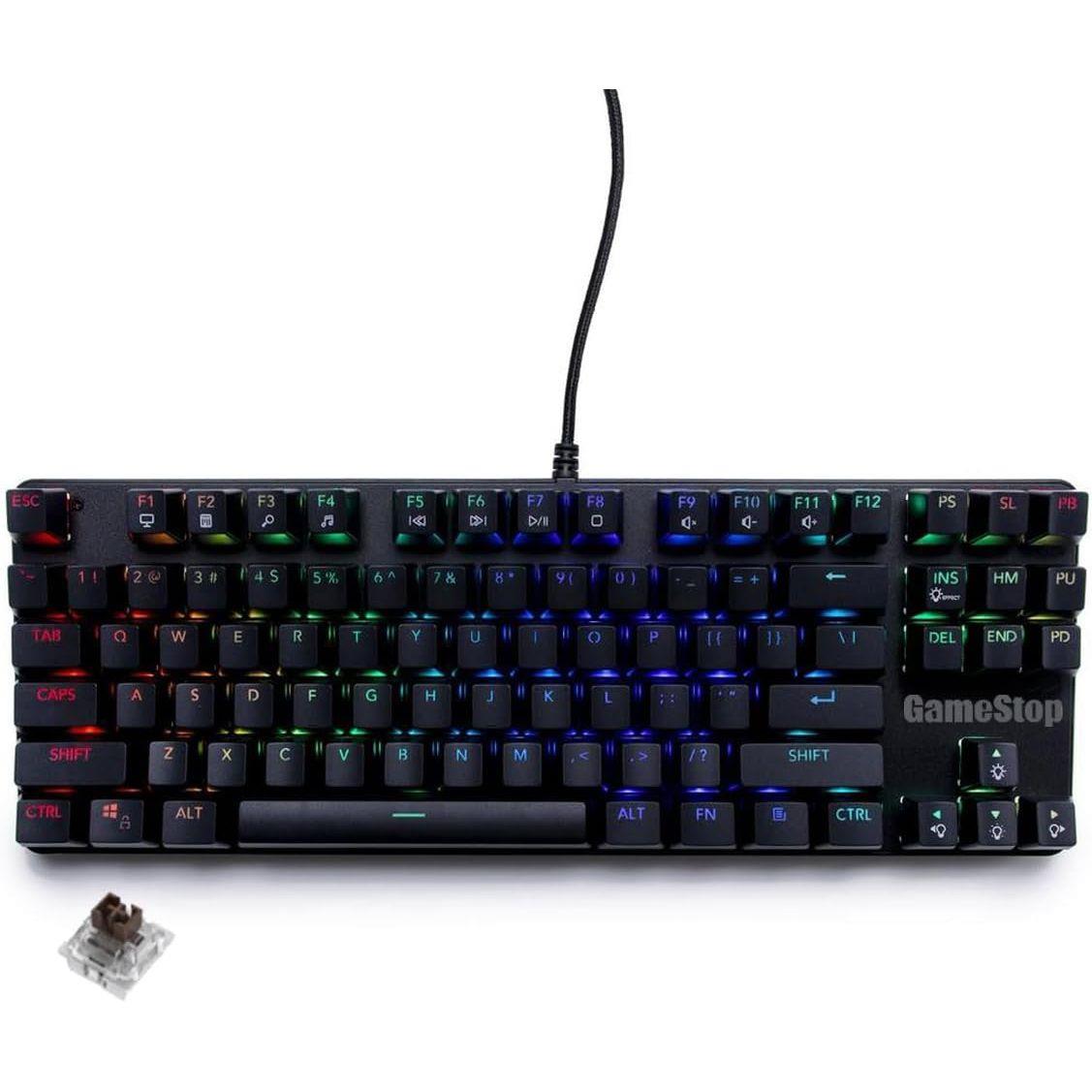 Gamestop Keyboard GS200 FPS Sniper Mechanical Gaming Black (Brown ...