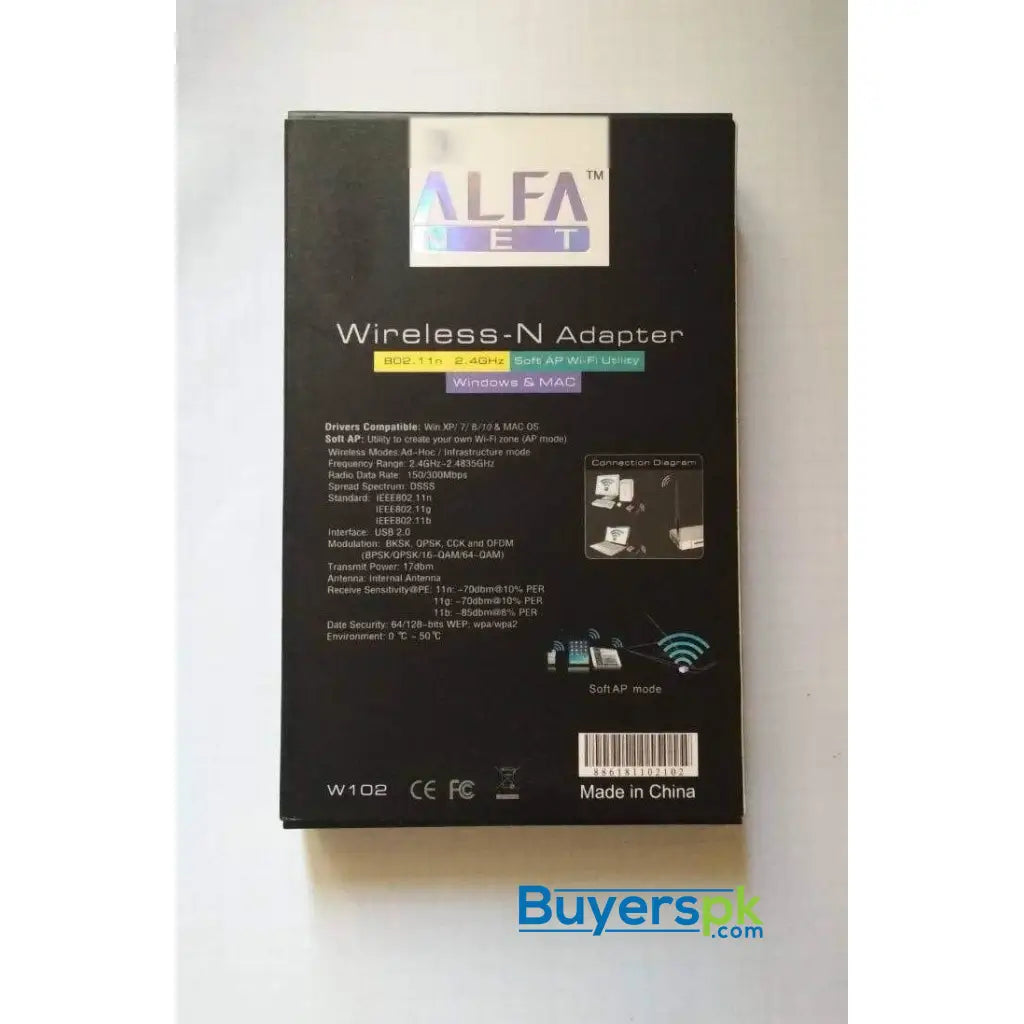 ALFA W102 Wireless n Adaptor 150mbps Price in Pakistan | BuyersPK ...