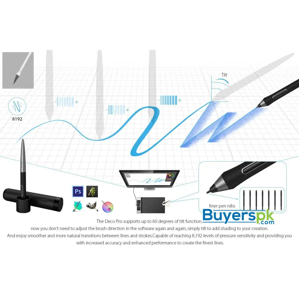 Xp-Pen Deco Pro Small Graphics Drawing Tablet Ultrathin Digital Pen ...